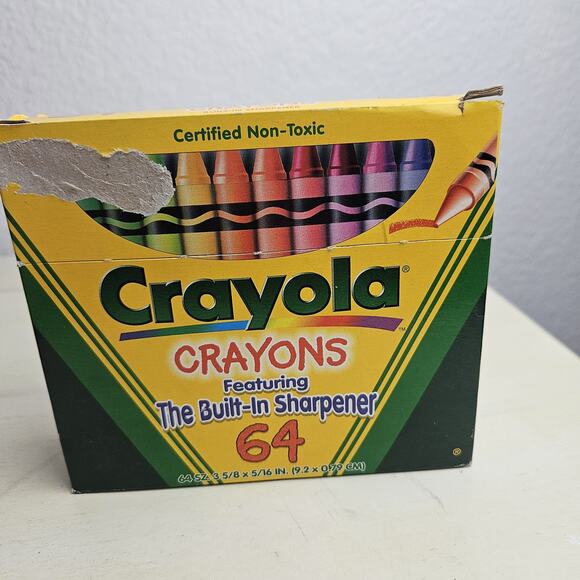 Crayola | Office | Vintage 997 Binney Smith Crayola 64 Pack Crayons Box ...